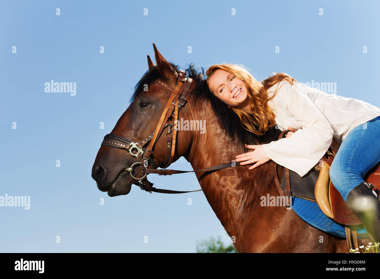 Horse people hugging hi-res stock photography and images - Alamy
