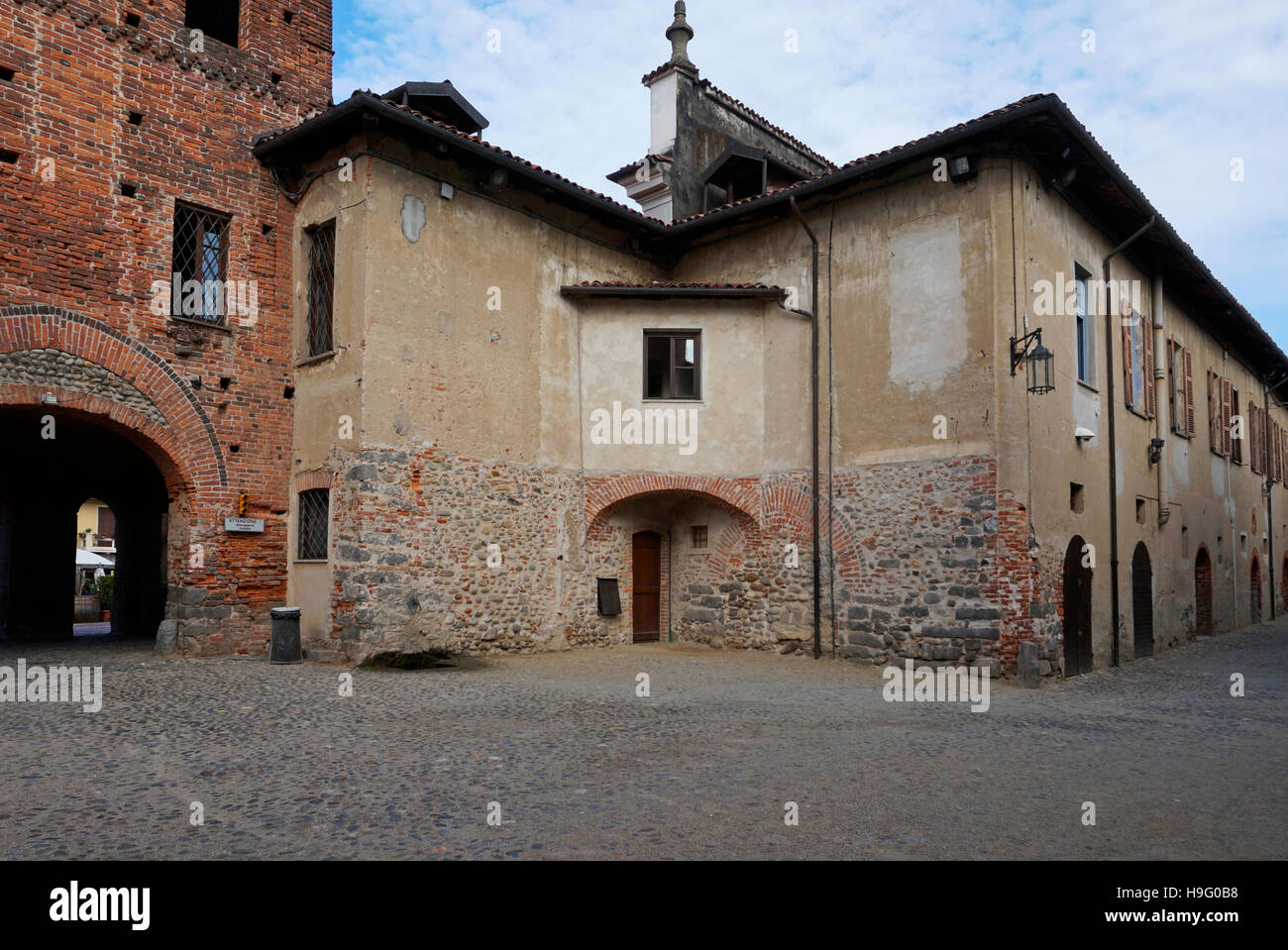 the medieval village of Ricetto di Candelo, near Biella, Piedmont ...