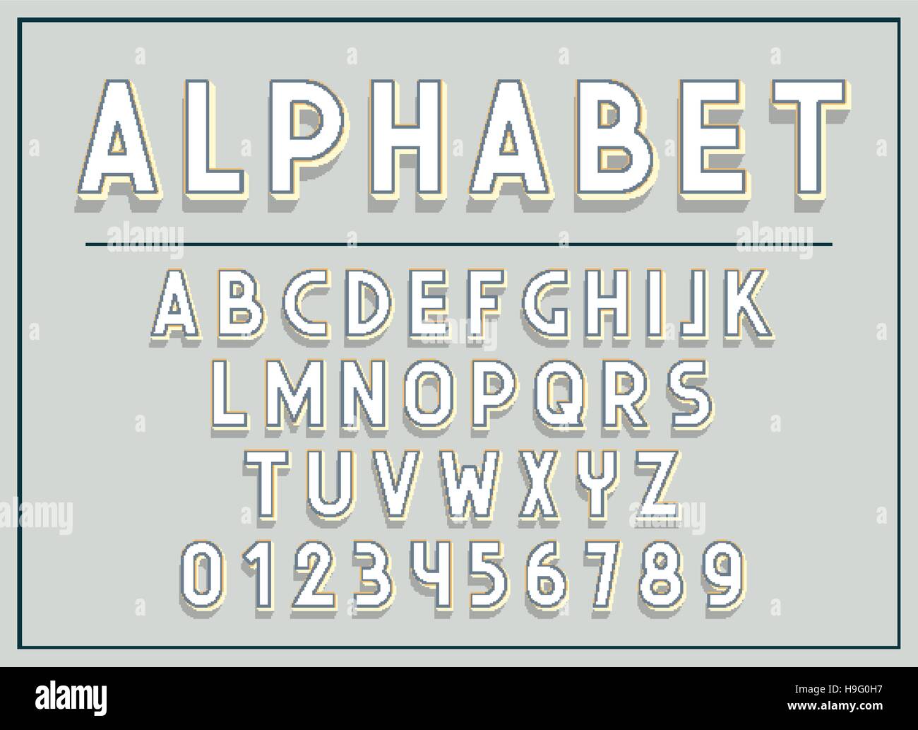 Font and abc letters print typography vector Illustration Stock Vector ...