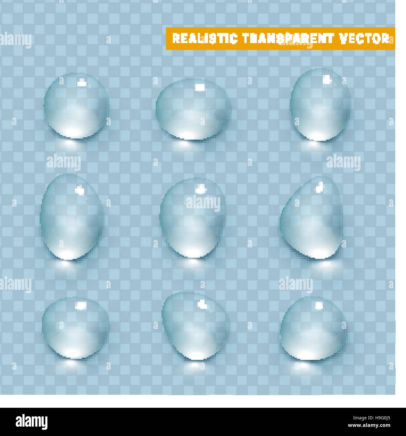 Water drops realistic set isolated elements design Stock Vector Image ...