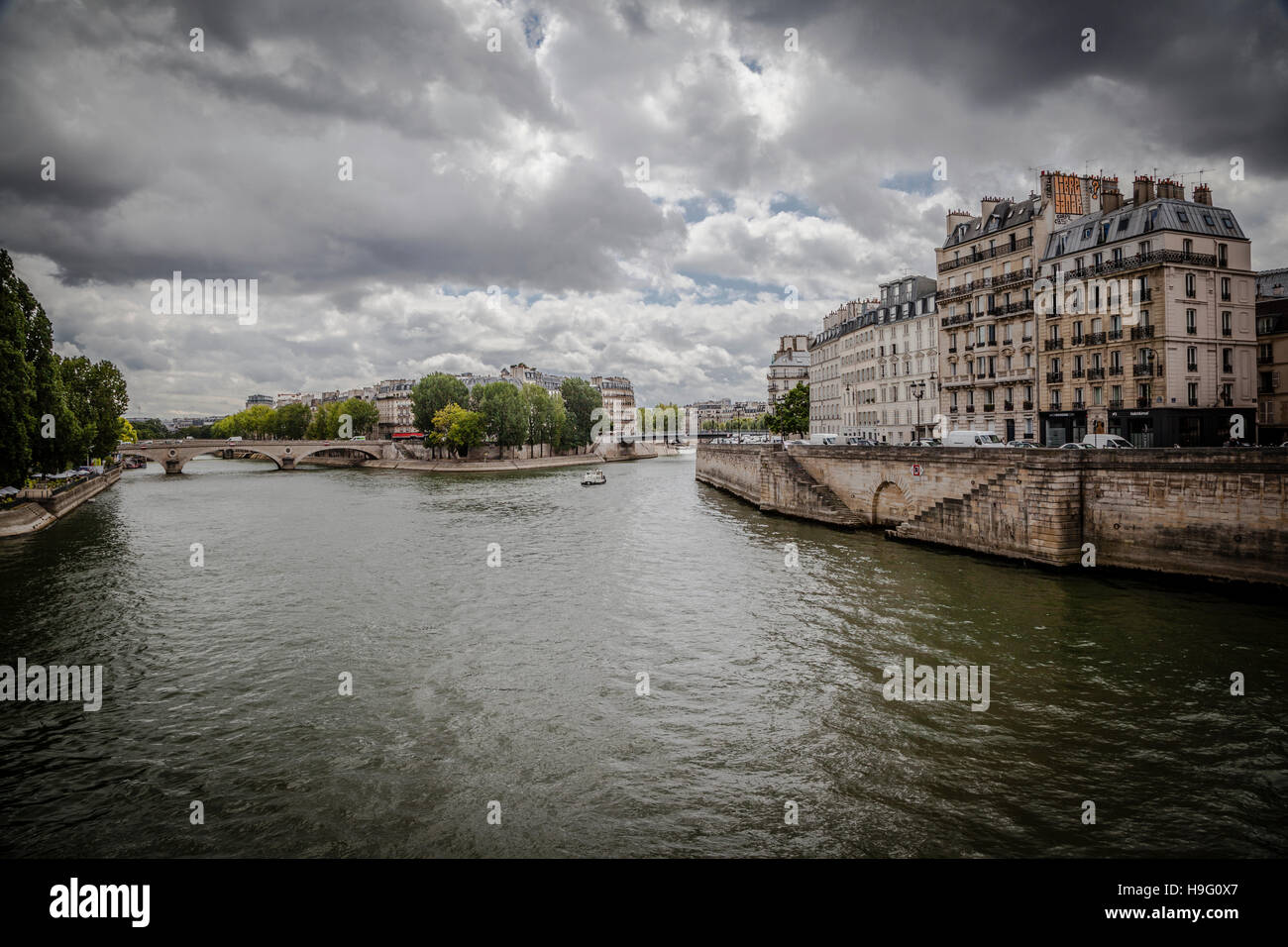 Beautiful View of Seine river in Paris Stock Photo - Alamy