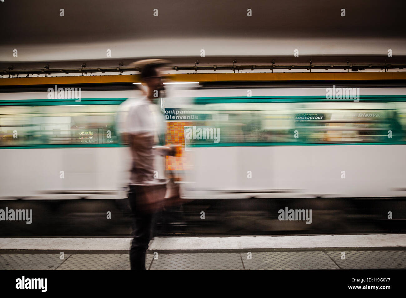 View metro station in Paris Stock Photo - Alamy