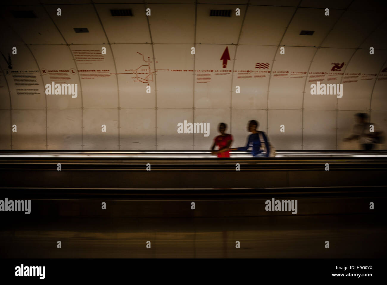 View metro station in Paris Stock Photo - Alamy