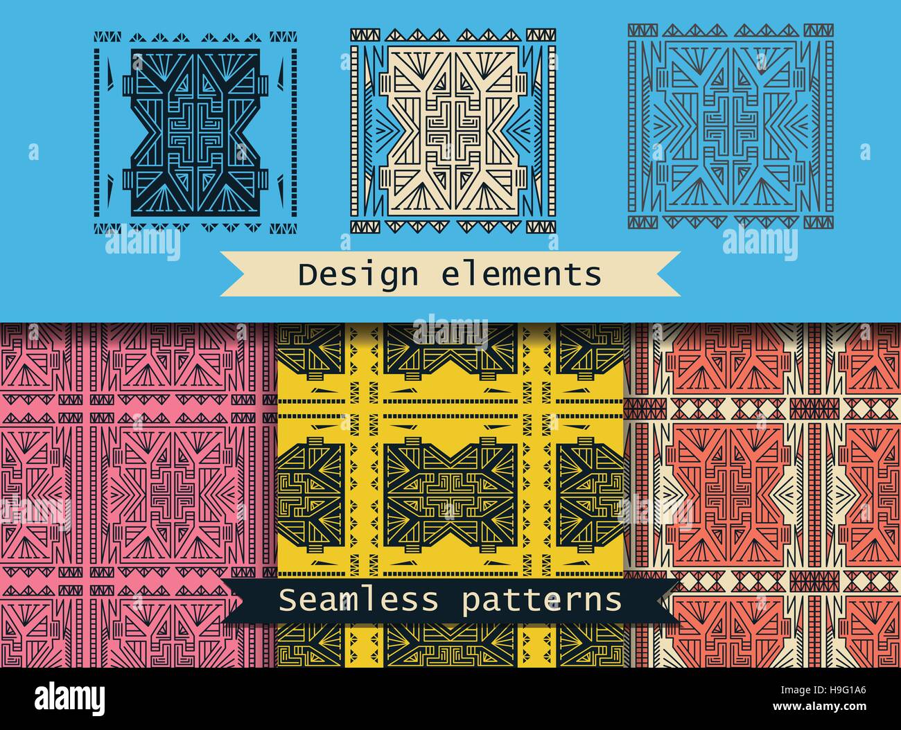 Monochromatic patterns Stock Vector Images - Alamy