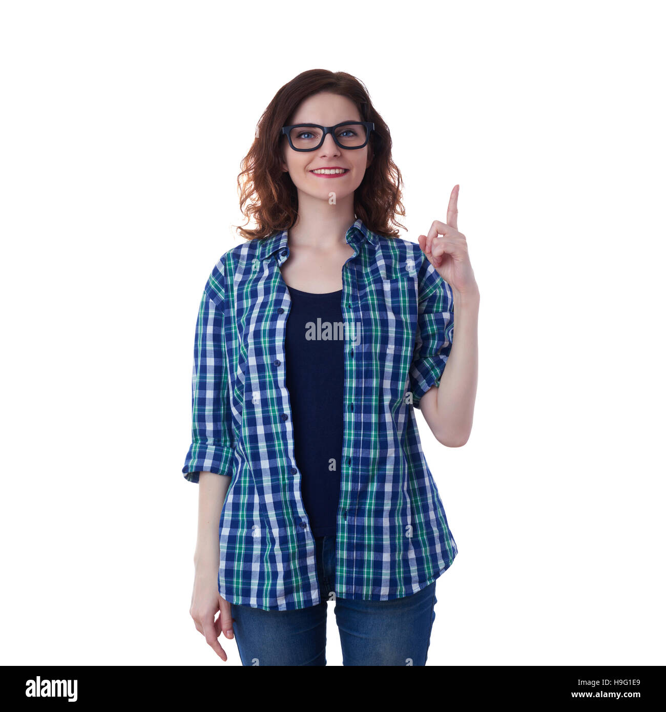 Young woman in casual clothes over white isolated background Stock ...