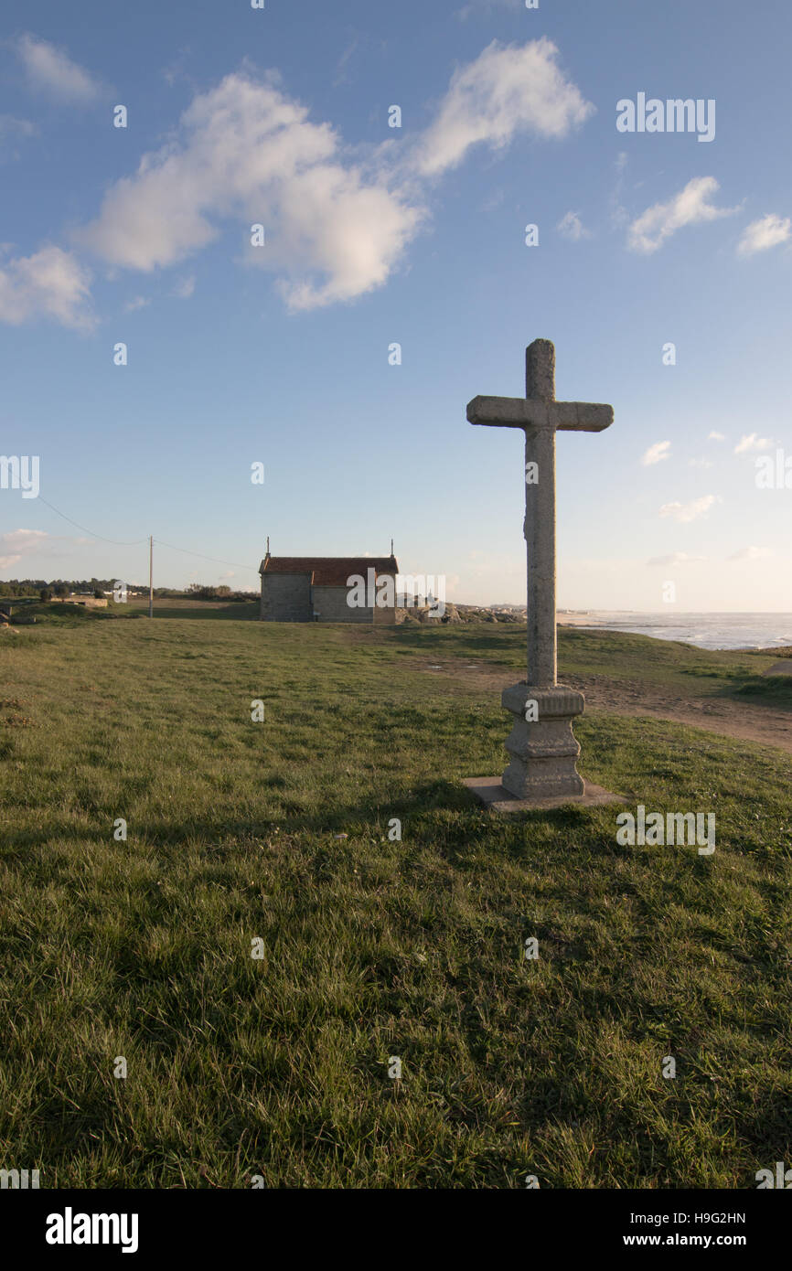 Ancient church and stone cross Stock Photo - Alamy