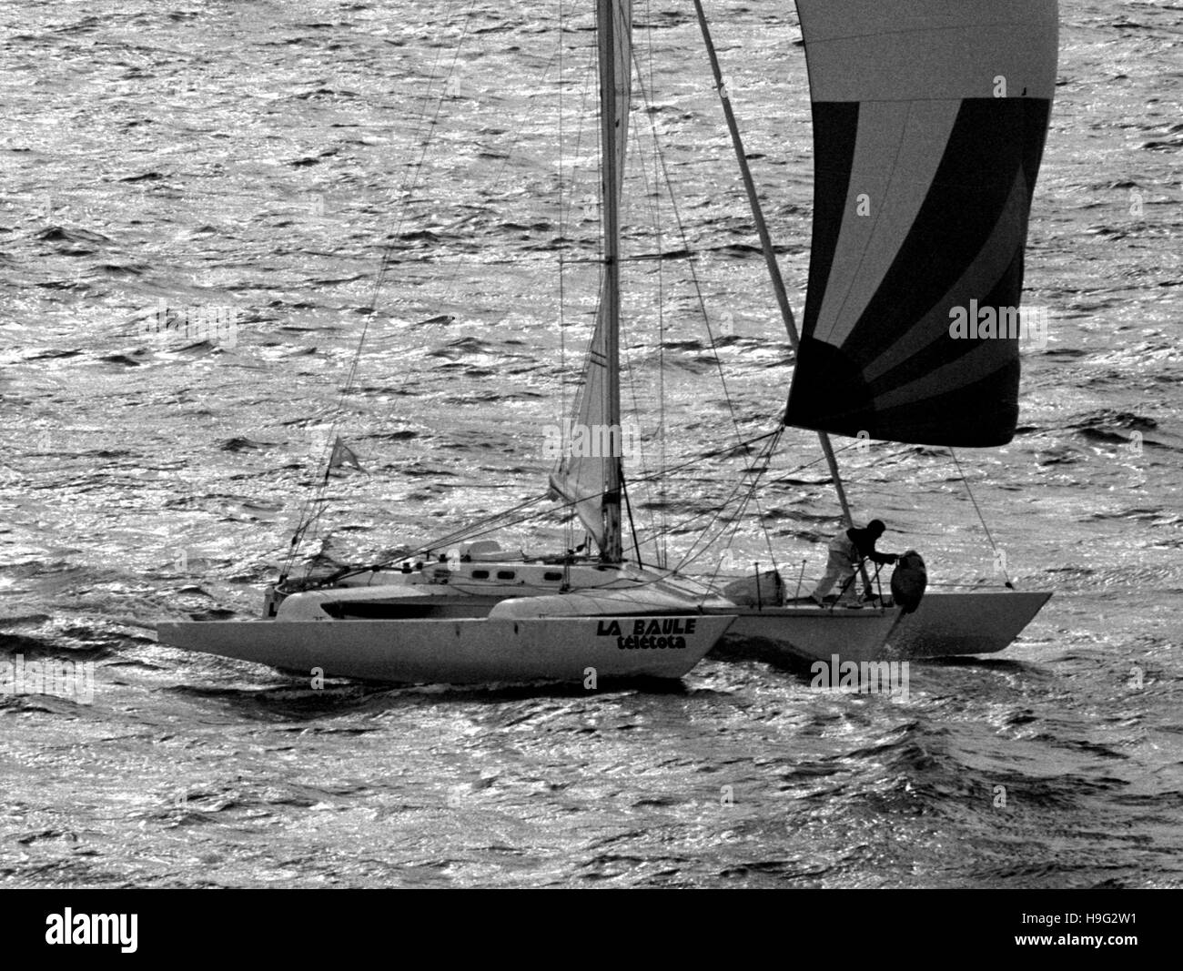 Trimaran Black and White Stock Photos & Images - Alamy