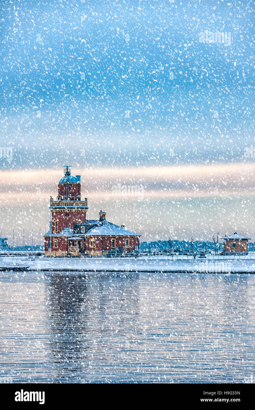 Lighthouse europe snow hi-res stock photography and images - Alamy