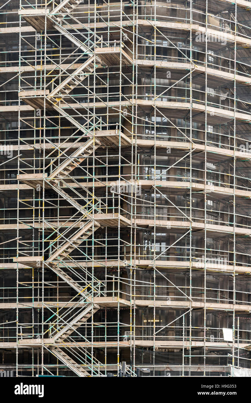 Building restoration work in the centre of Glasgow, Scotland Stock ...