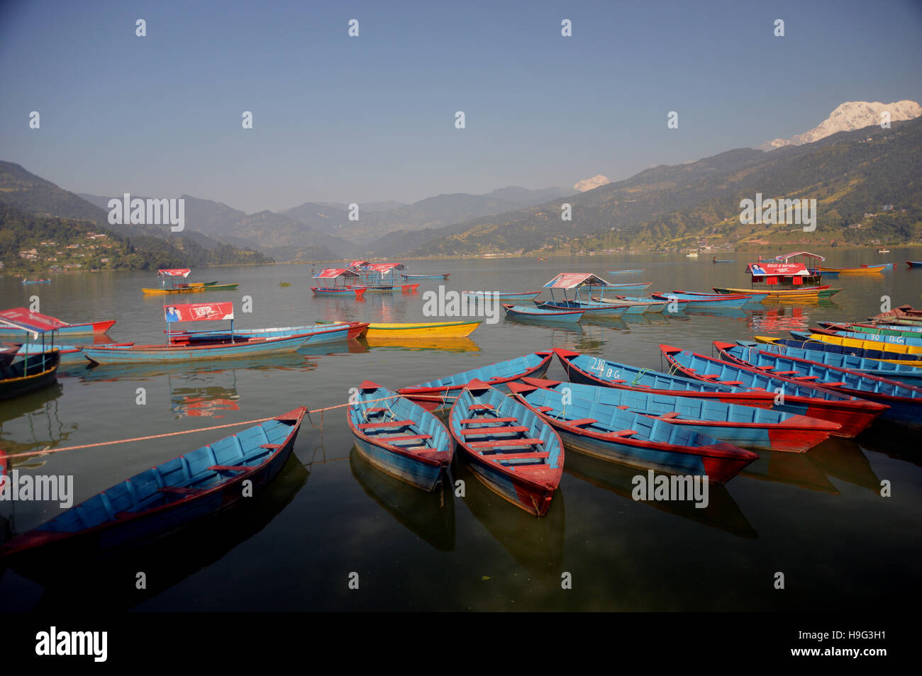 Pleasure Boats on Pokhara Lake (Phewa Tal) Nepal, Asia Stock Photo - Alamy