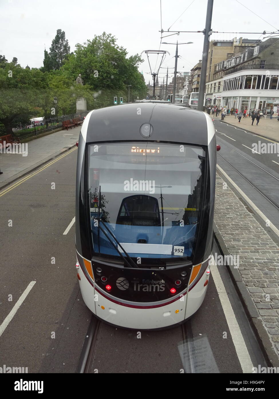 Front view of tram Stock Photo - Alamy