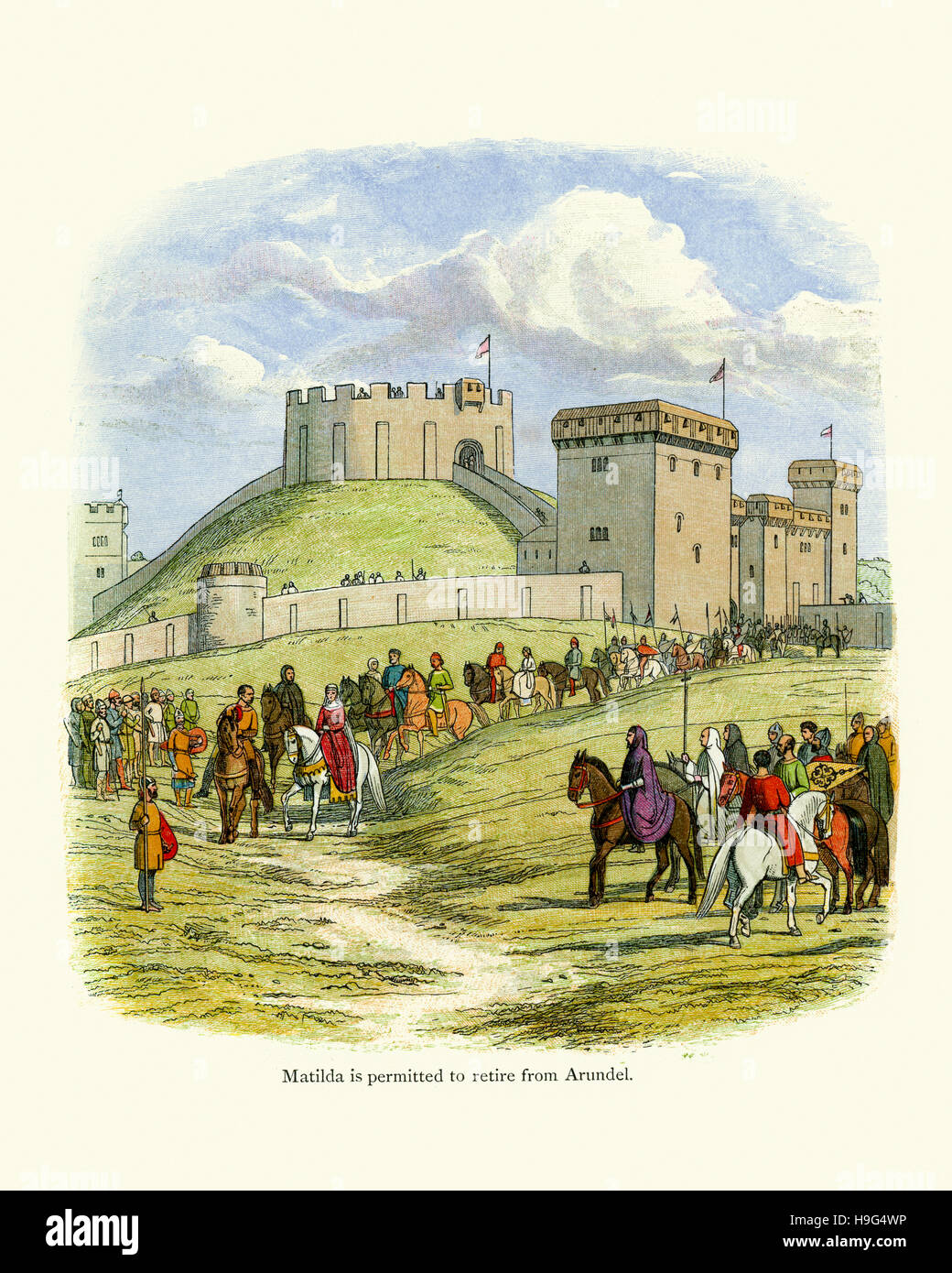 Empress Matilda leaving Arundel Castle. Also known as Matilda of ...