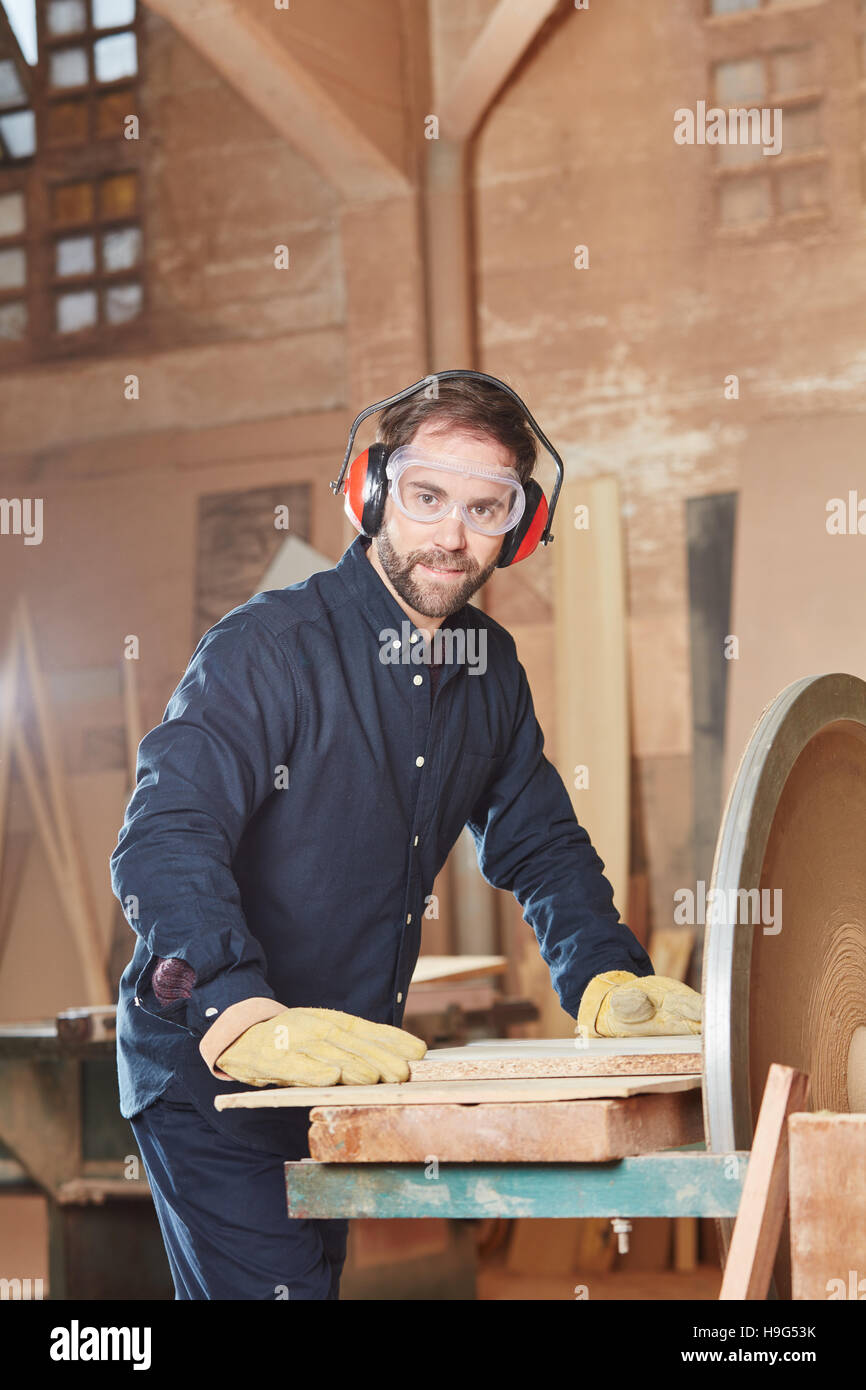 Compentent carpenter on his profession as carpenter Stock Photo - Alamy