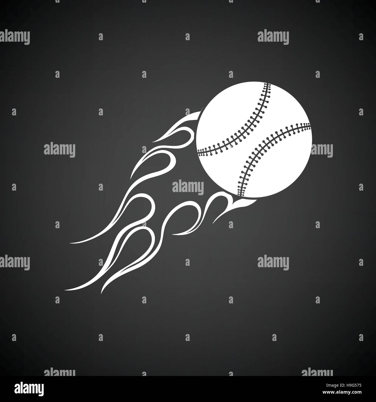 Baseball Fireball Clipart