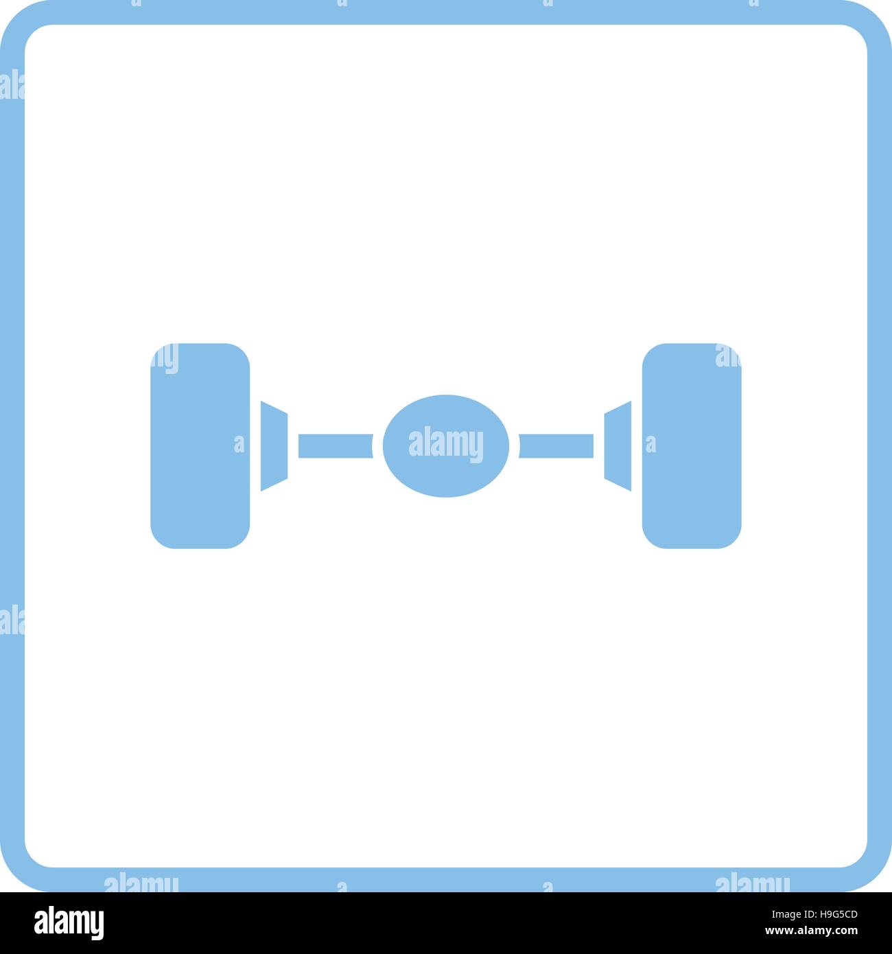 Car rear axle icon. Blue frame design. Vector illustration Stock Vector ...