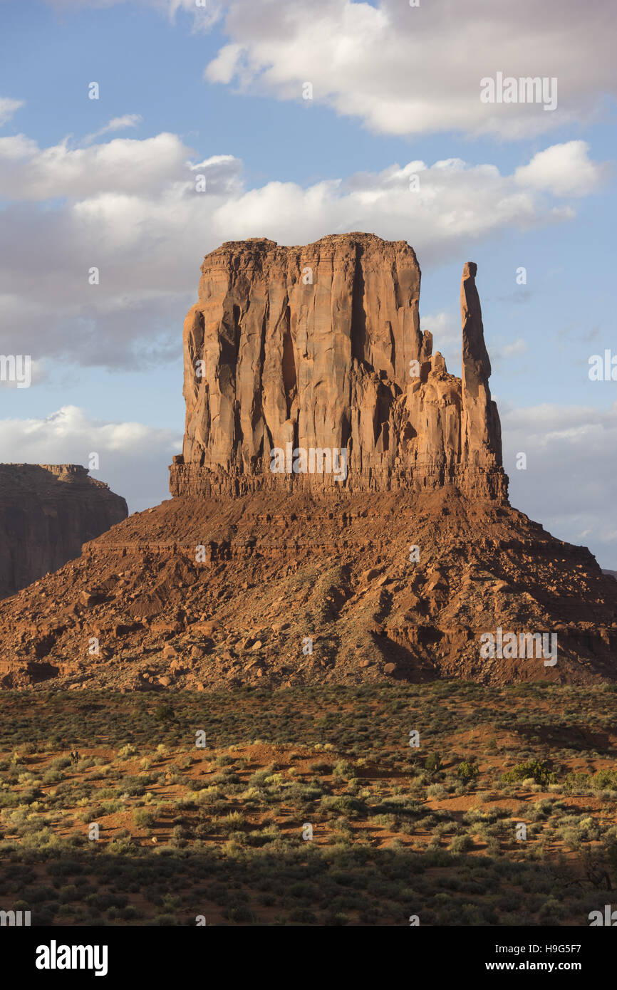 Arizona-Utah, Monument Valley Navajo Tribal Park, The Mittens Stock ...