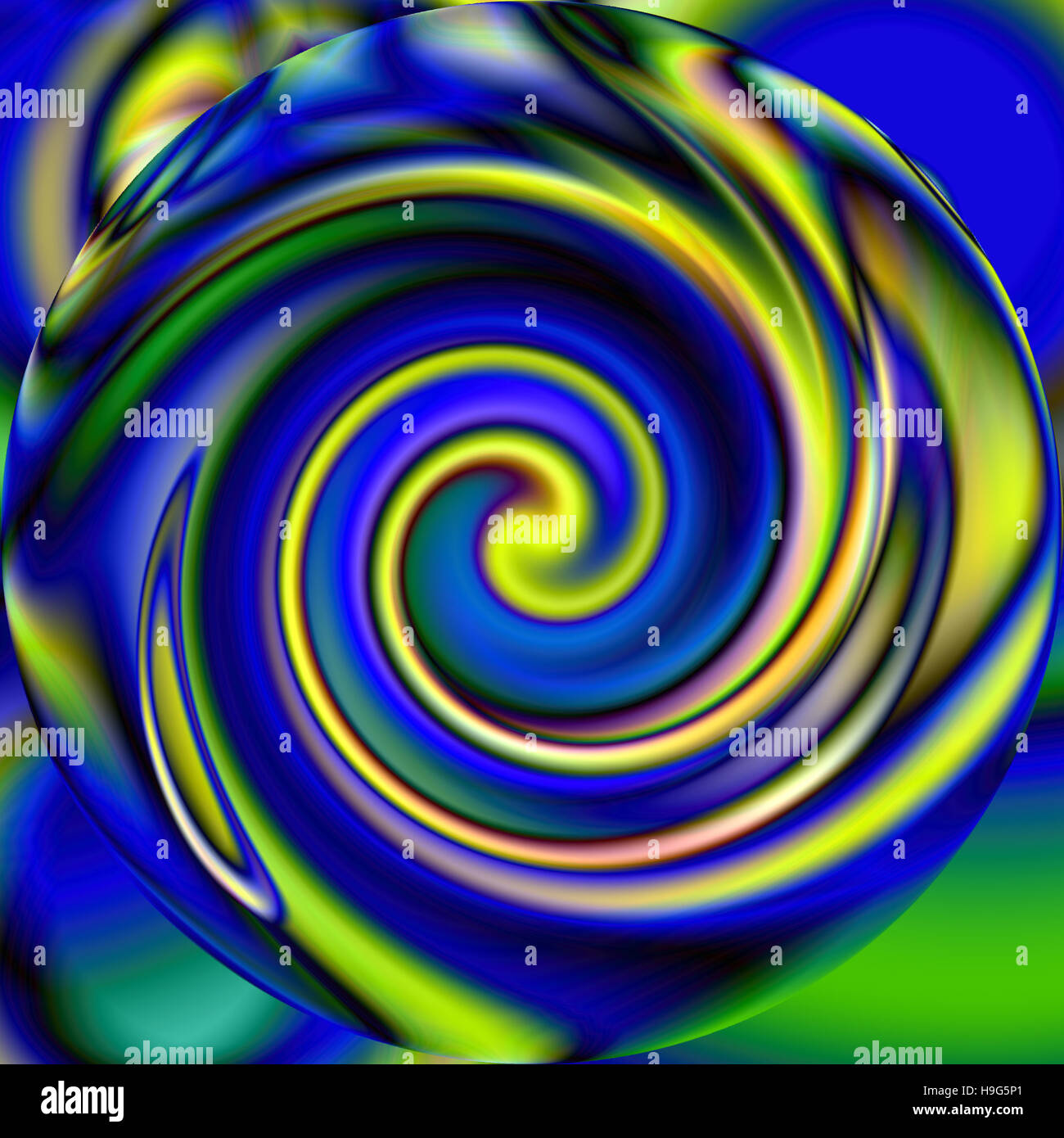 Abstract coloring background of the radial gradient with visual twirl ...
