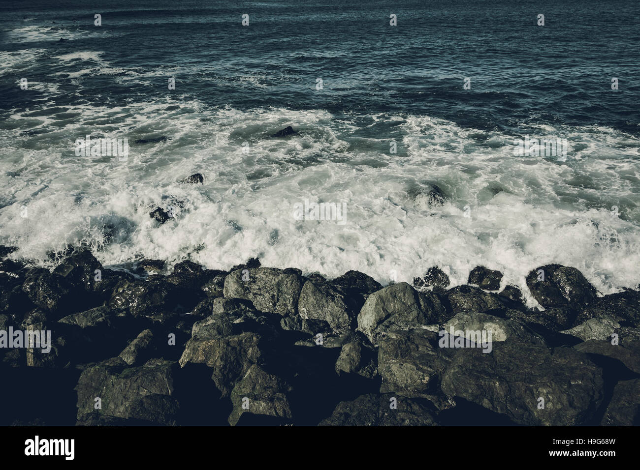 Rocky Bay Coast Stock Photo - Alamy