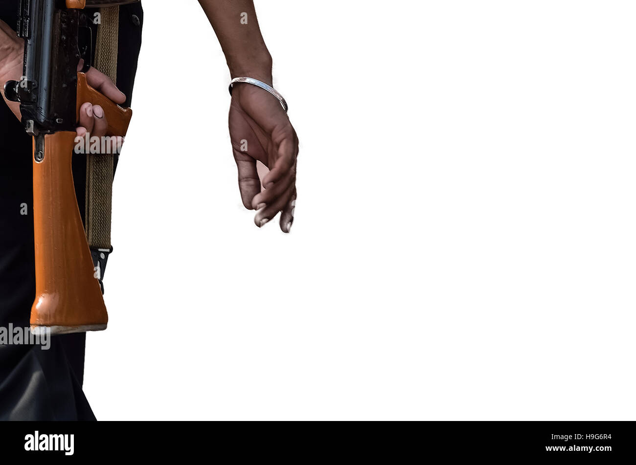 Security guard holding hand out hi-res stock photography and images - Alamy