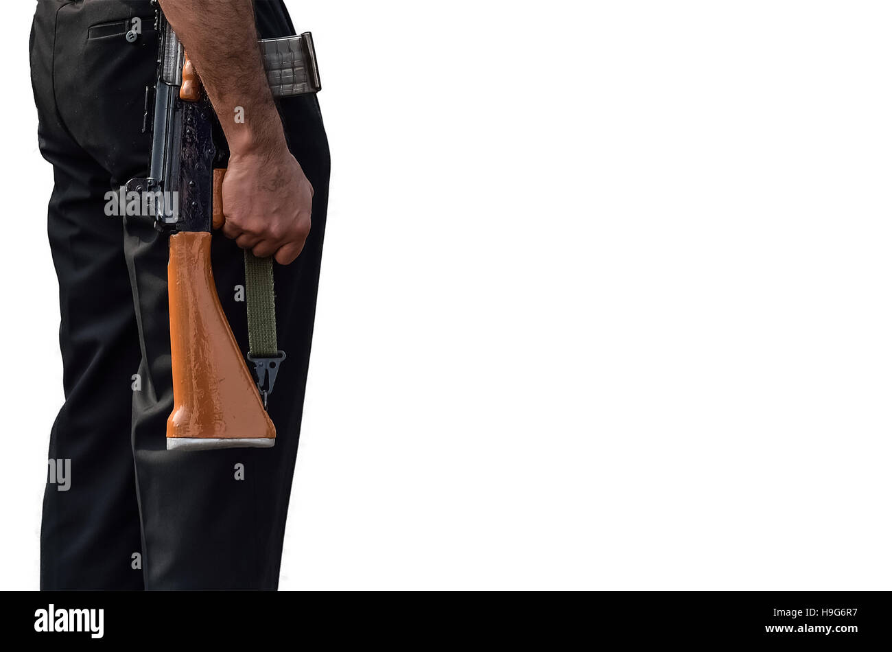 Security guard holding hand out hi-res stock photography and images - Alamy