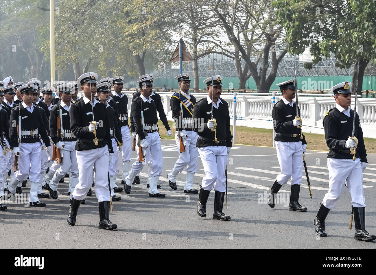 Indian army practice their parade during republic day Stock Photo - Alamy