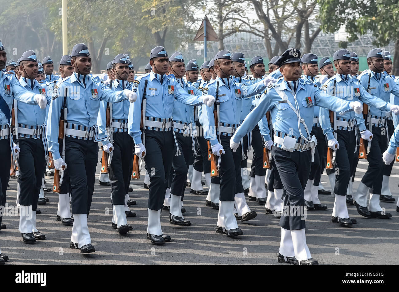Indian army practice their parade during republic day Stock Photo - Alamy