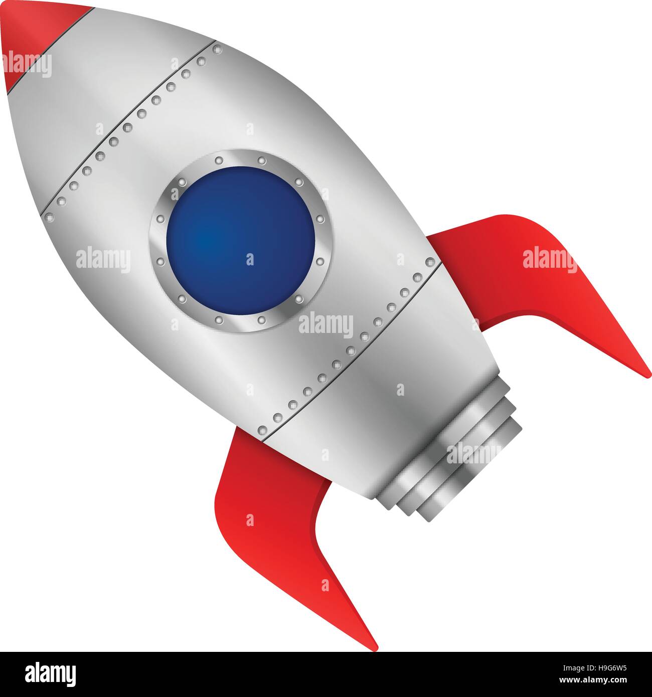 Rocket on a white background. Vector illustration Stock Vector Image ...