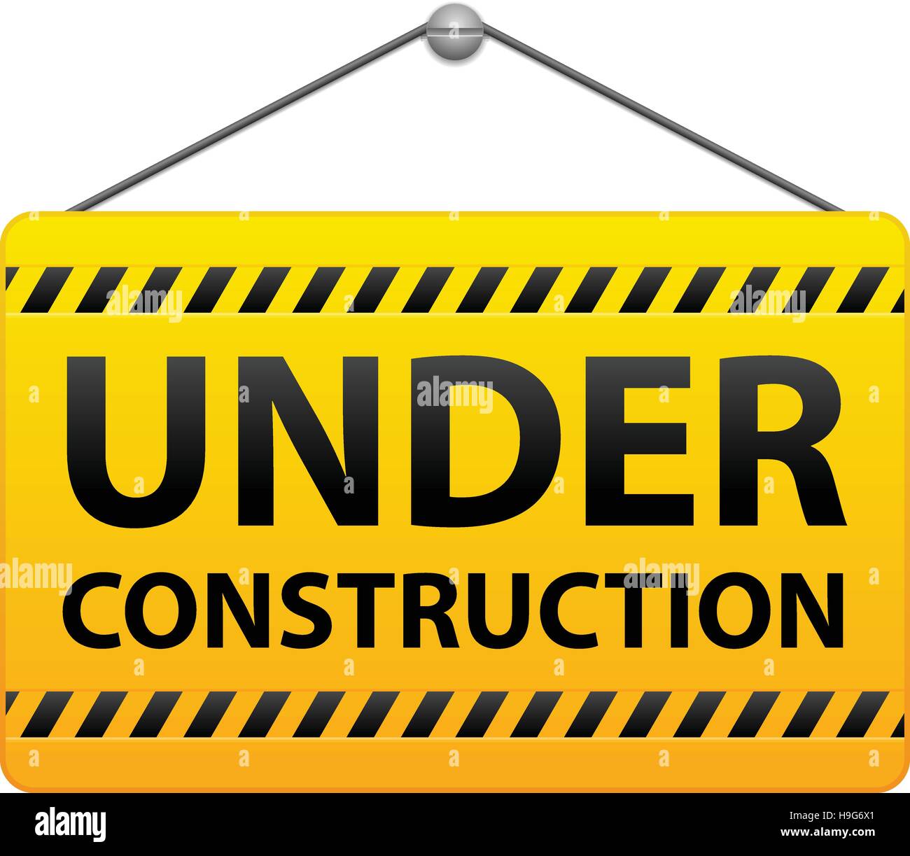 Under construction on white Stock Vector Images - Alamy