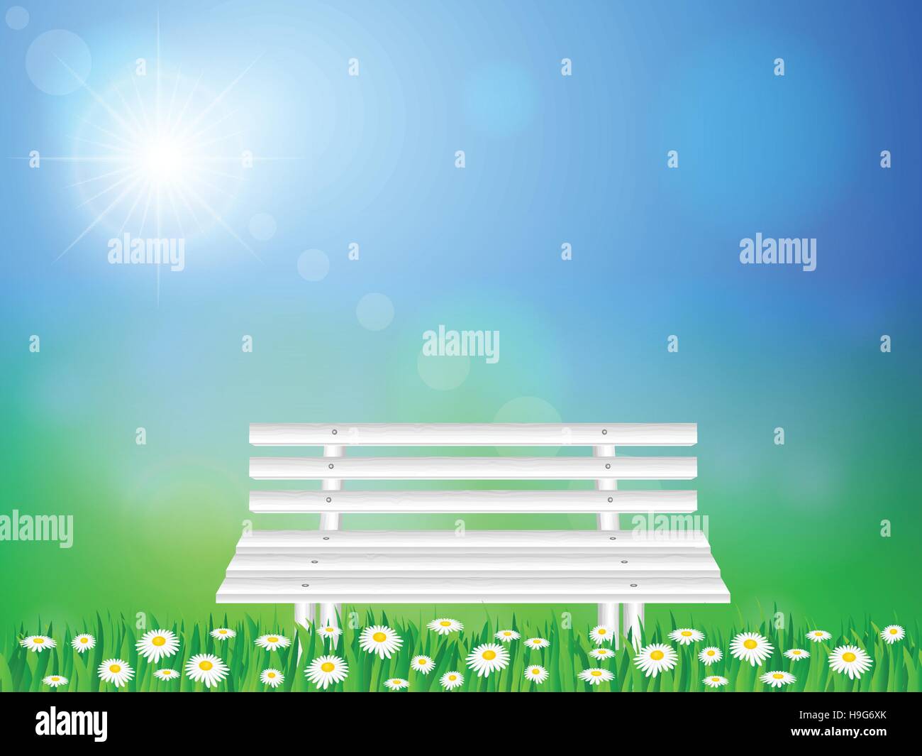 Park bench vector vectors hi-res stock photography and images - Alamy