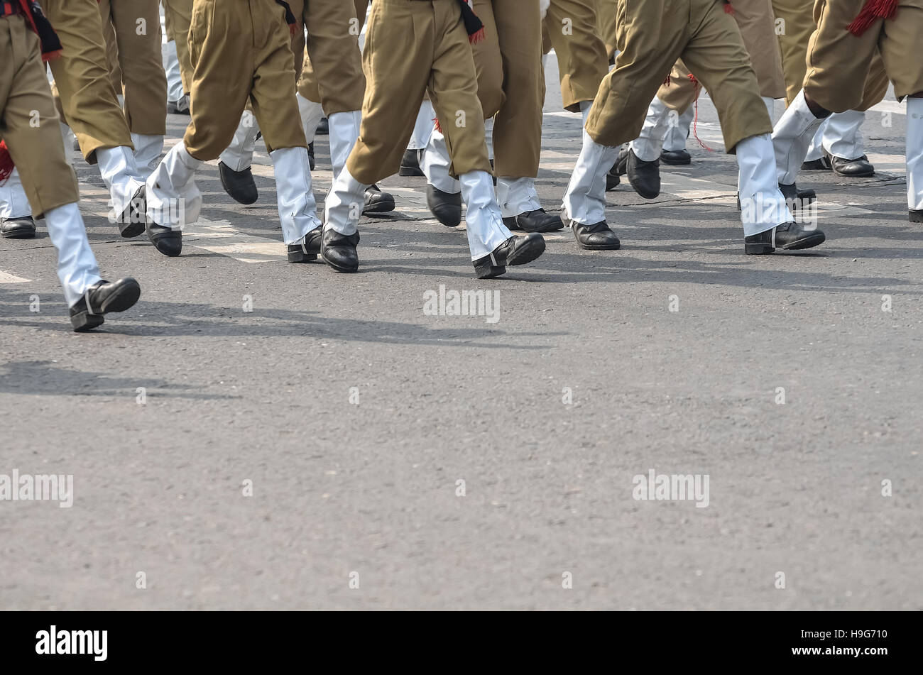 Soldiers Marching In An Army Parade Stock Photo - Alamy