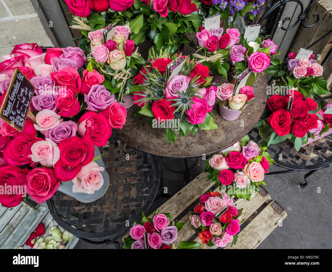 Street flower shop in Paris, France Stock Photo - Alamy