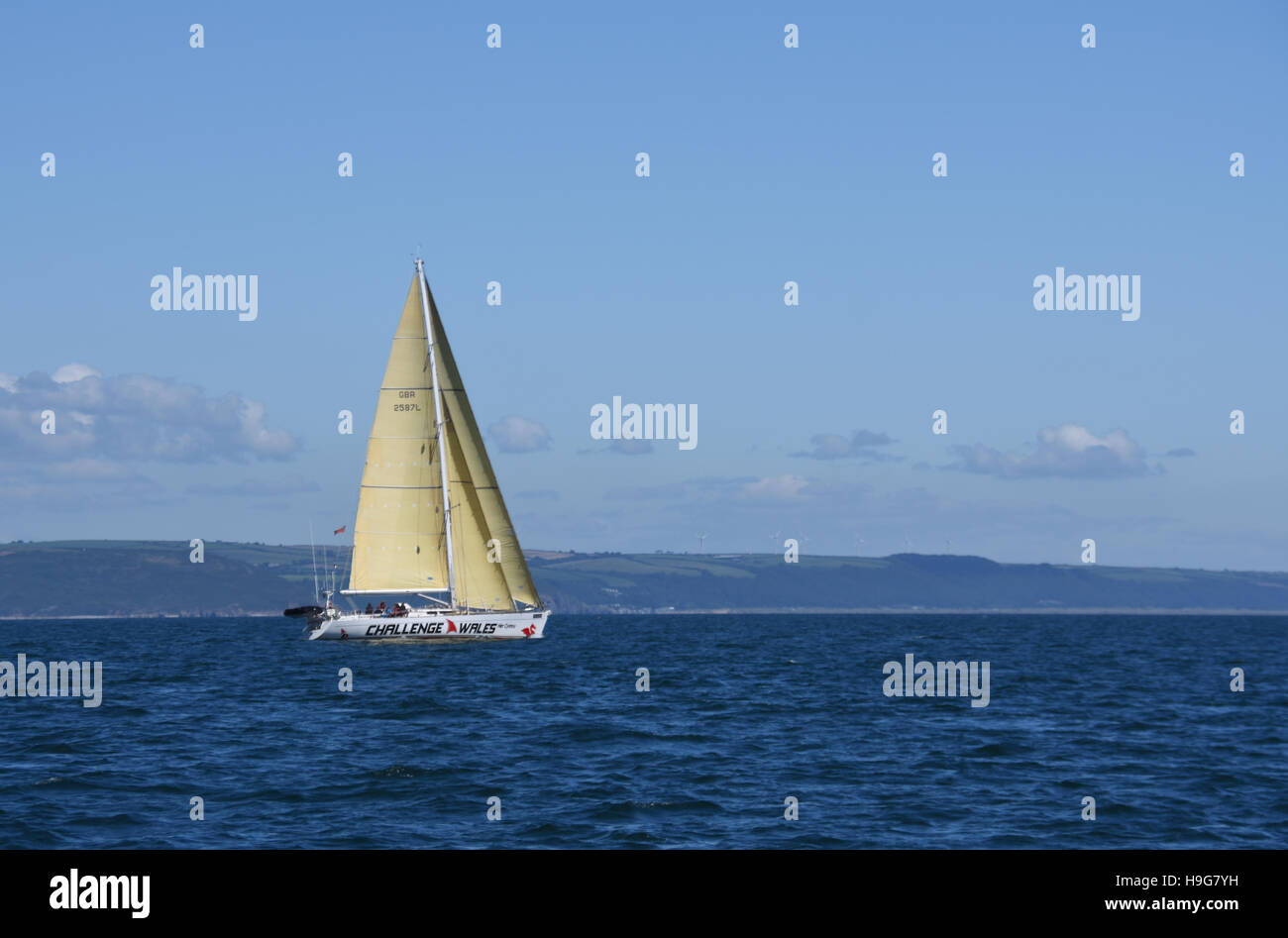 Challenge Wales yacht sailing off Saundersfoot in Pembrokeshire in ...