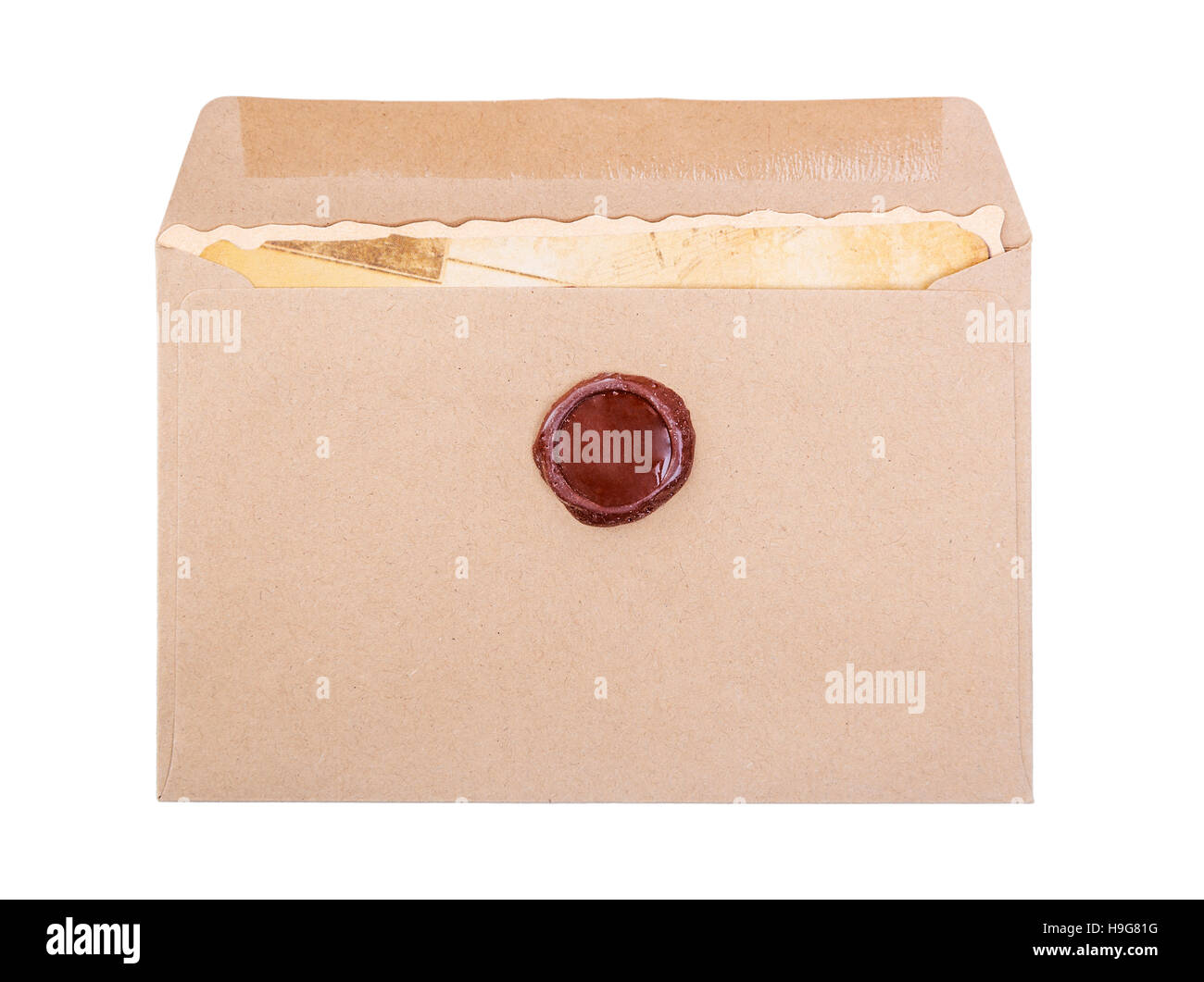 Post envelope on a white background Stock Photo - Alamy