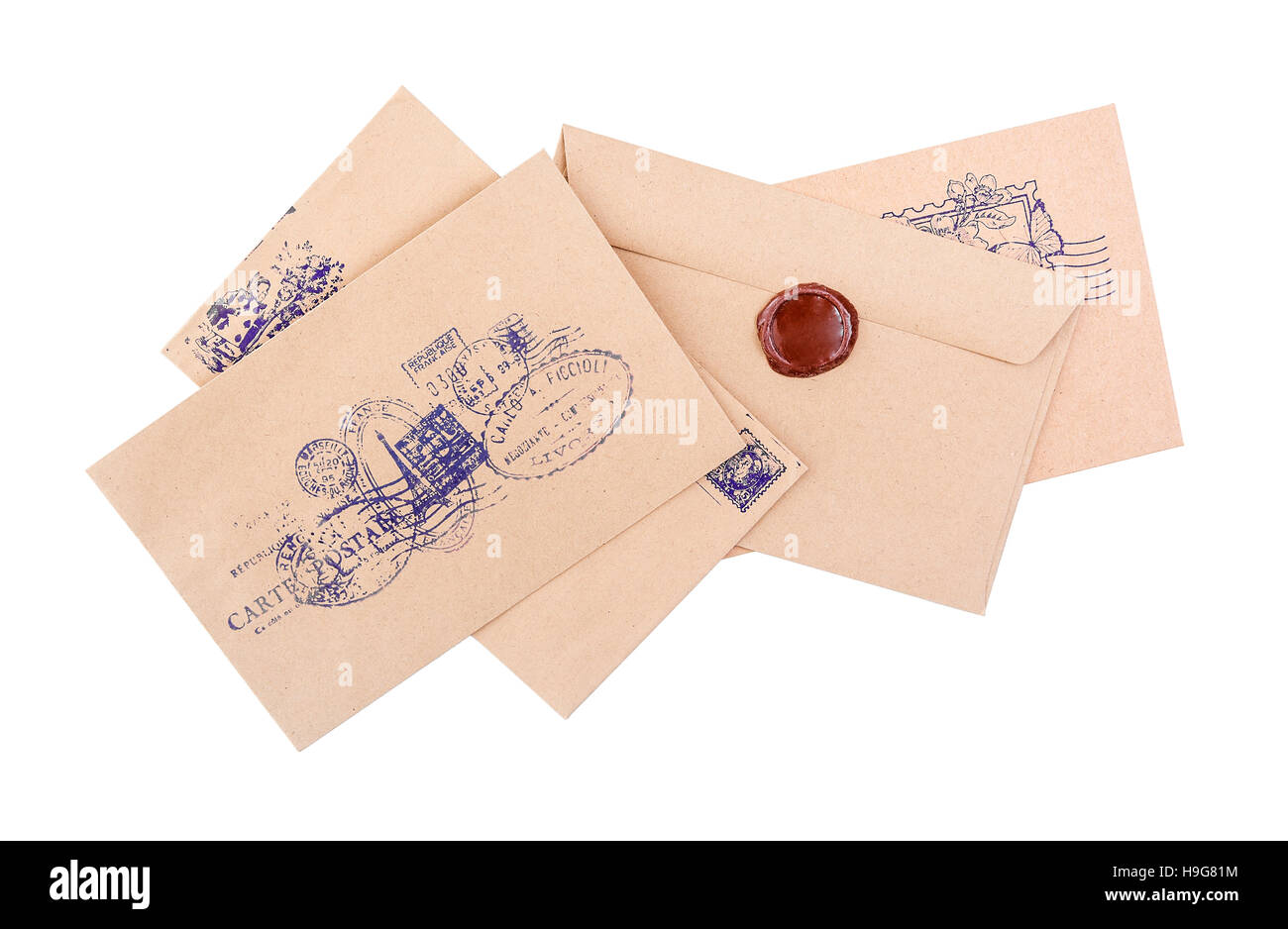 Postal envelopes, correspondence Stock Photo - Alamy