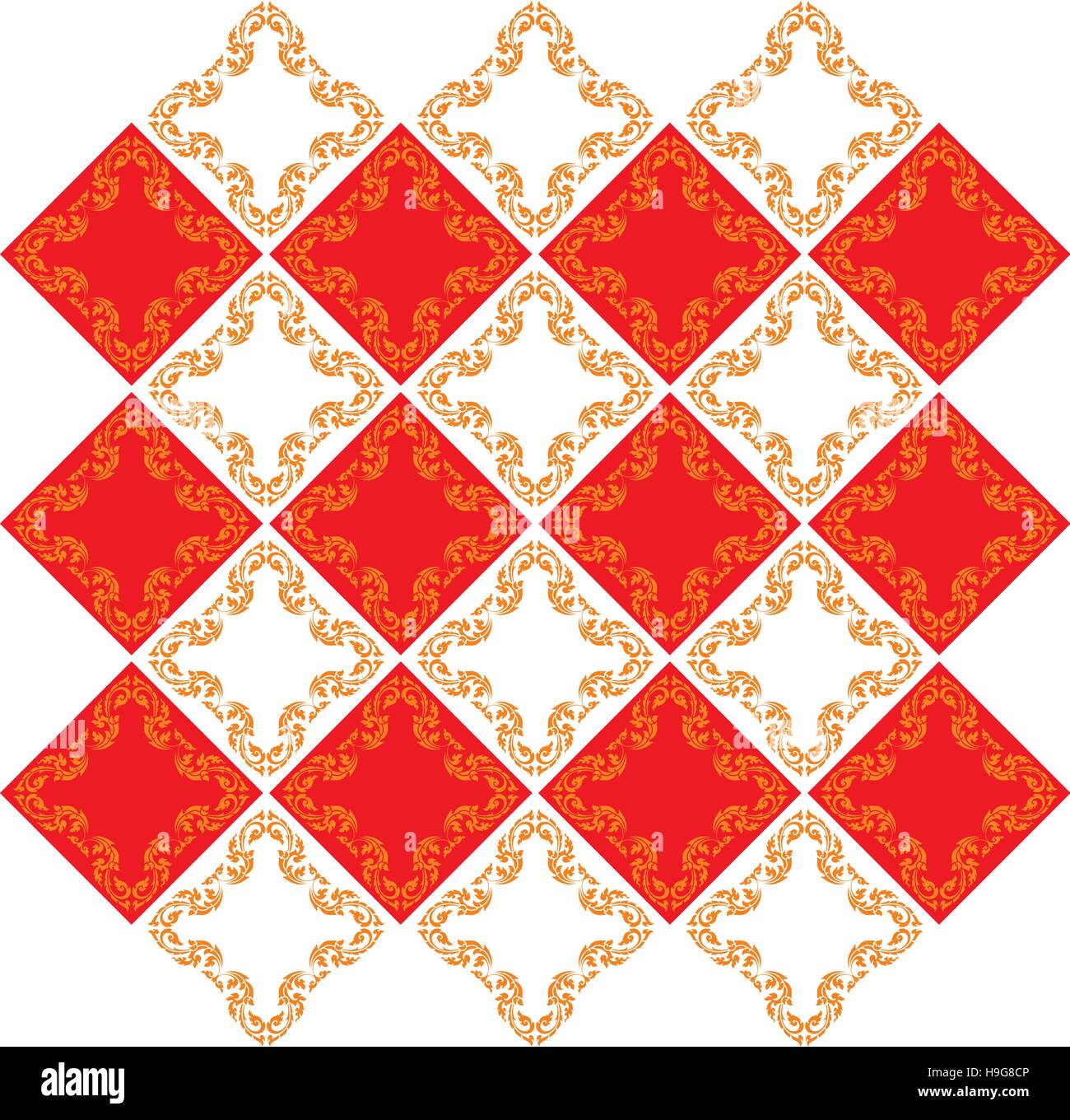 Floral Design in Small Shape Vector Images, Southeast Asia Art Design ...