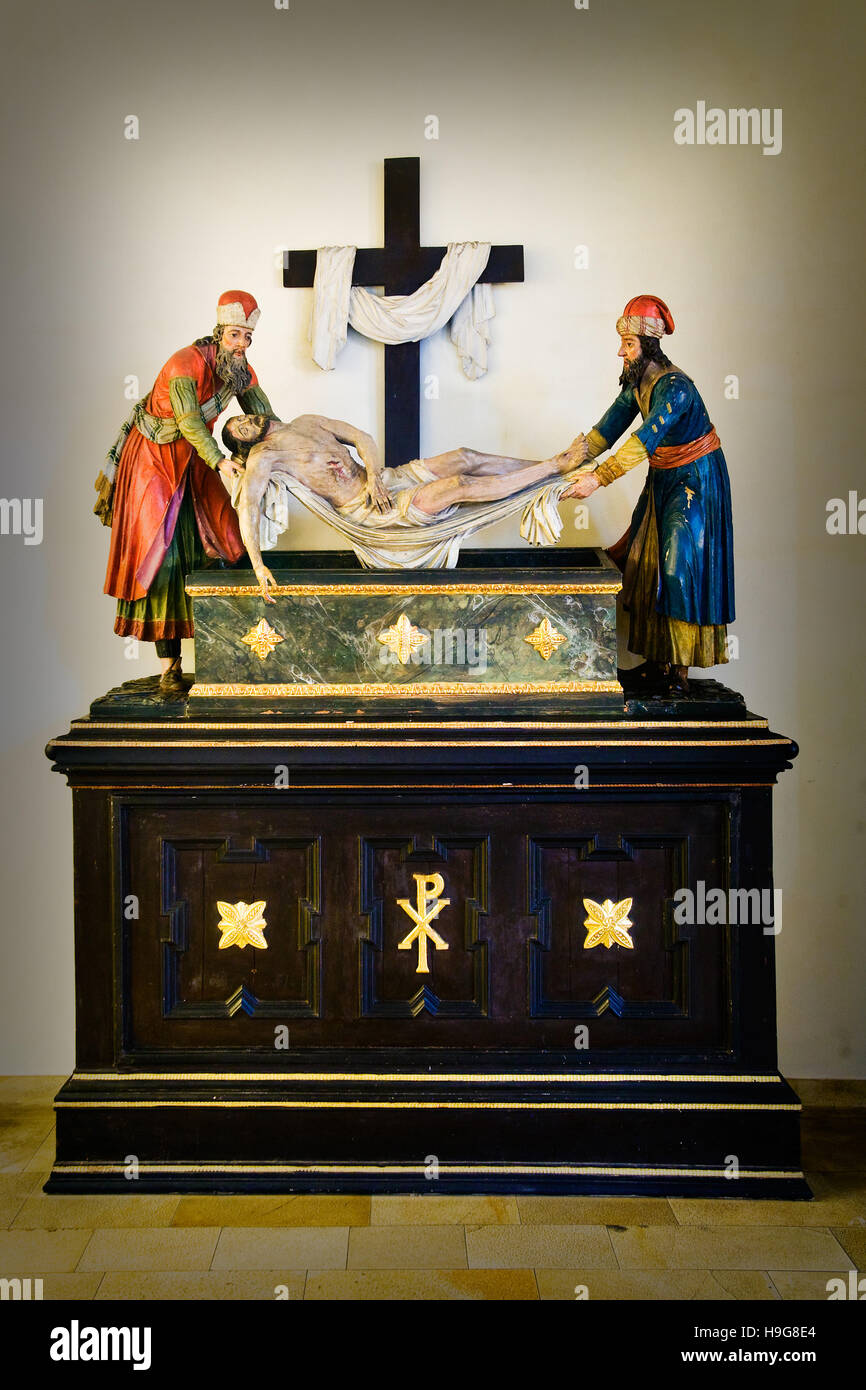 Representation of Jesus being placed in the grave in the city Parish ...