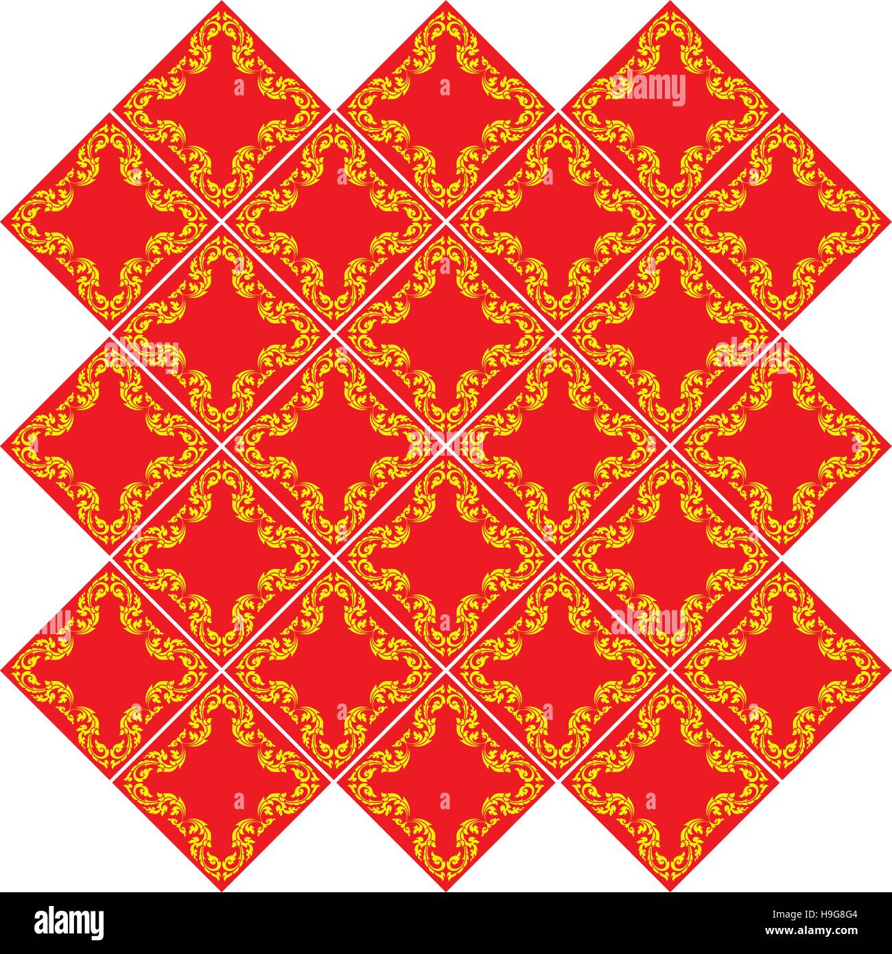 Floral Design in Small Shape Vector Images, Southeast Asia Art Design ...