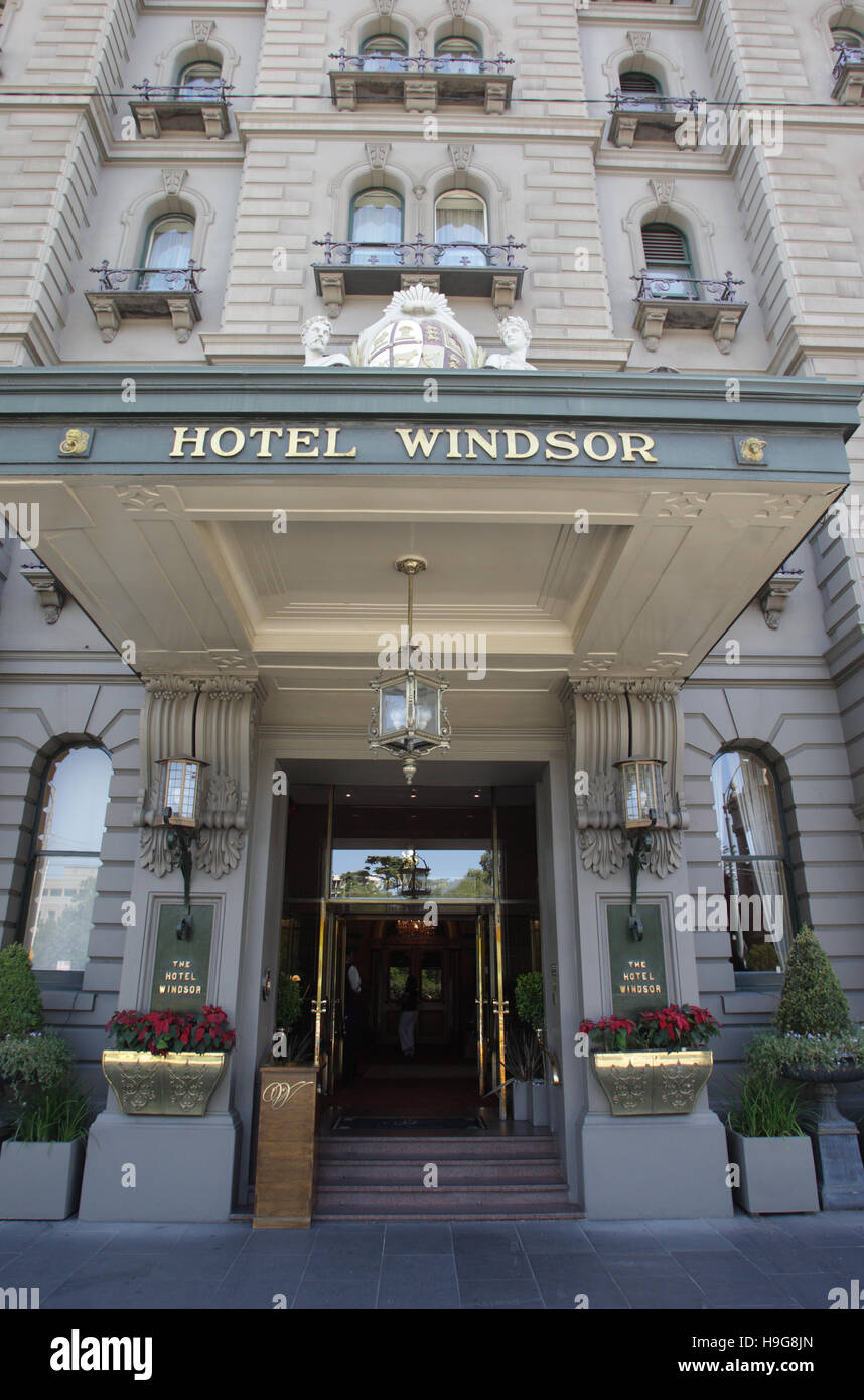 Deluxe hotel Windsor, grand hotel, protected building, Melbourne ...