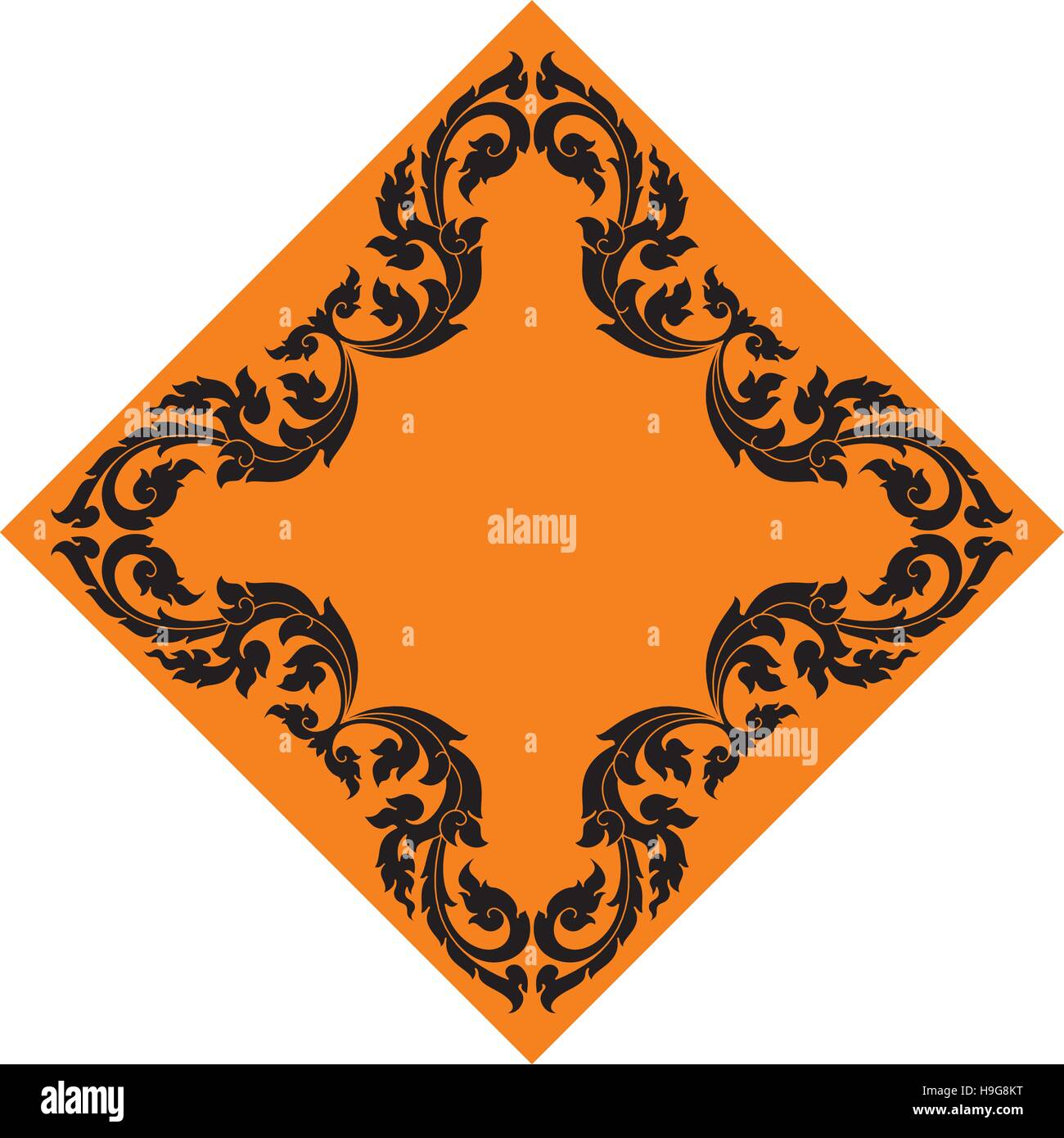 Floral Design in shape vector images, Southeast Asia Art Design Stock ...