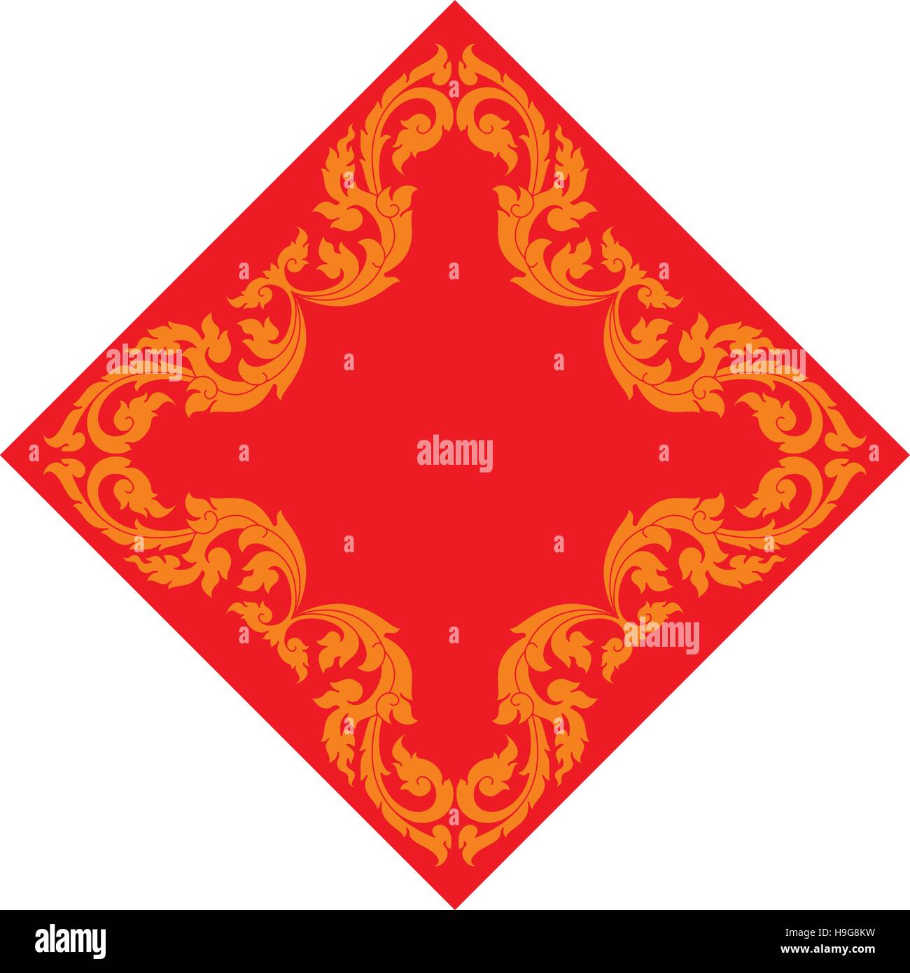 Floral patterns on the frame Stock Vector Images - Alamy