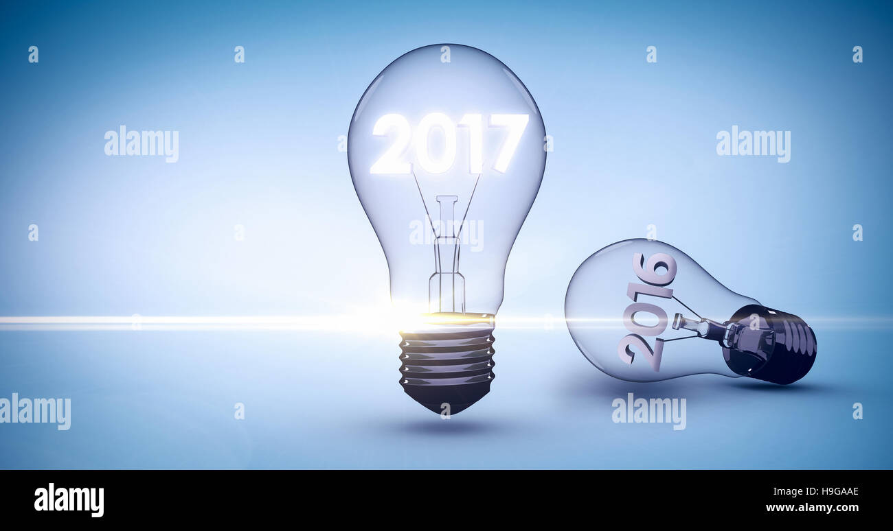 Composite image of light bulbs over white background Stock Photo - Alamy