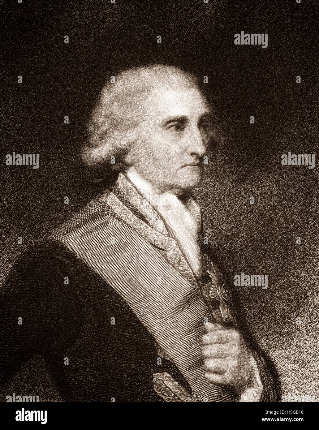 George Brydges Rodney, 1st Baron Rodney, 1718-1792, a British naval ...