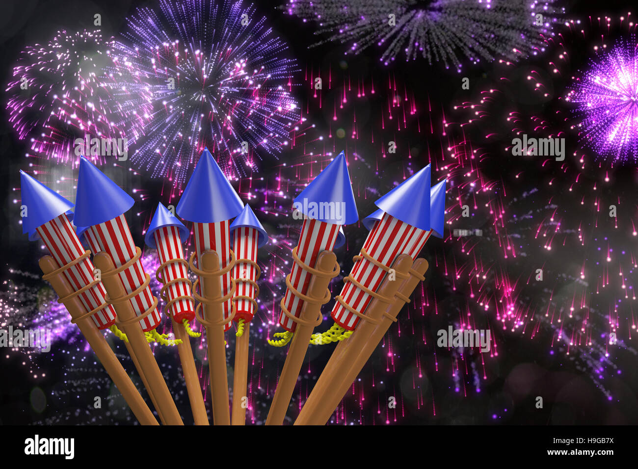Colourful rockets hi-res stock photography and images - Alamy