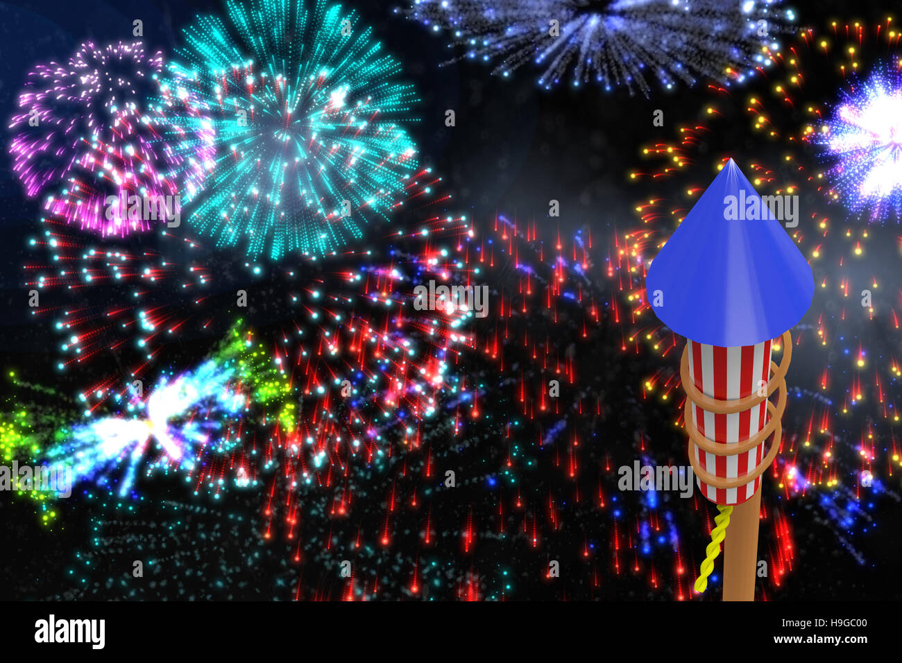 Red Rocket Firework High Resolution Stock Photography and Images - Alamy