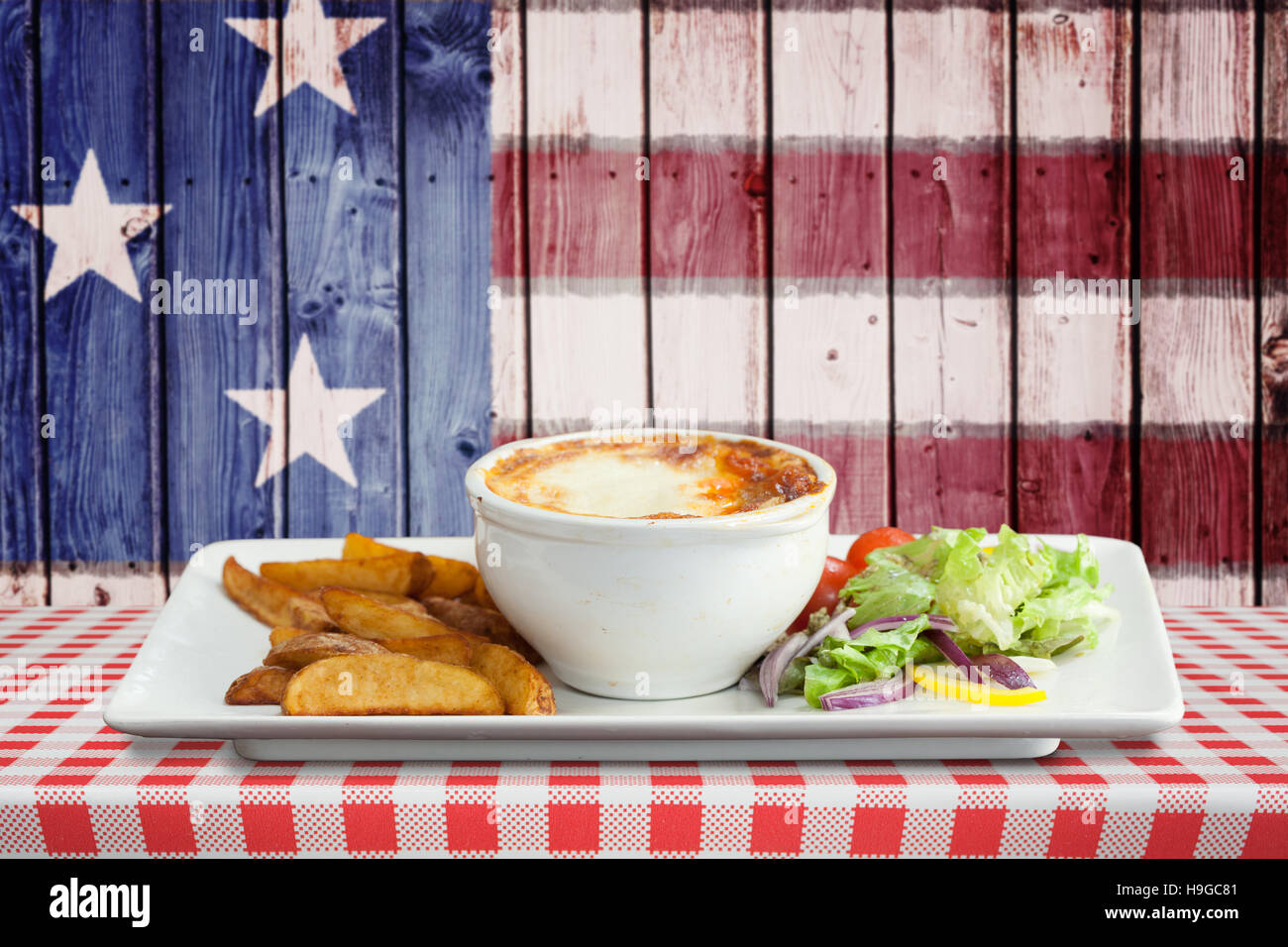 Composite image of focus on food Stock Photo - Alamy