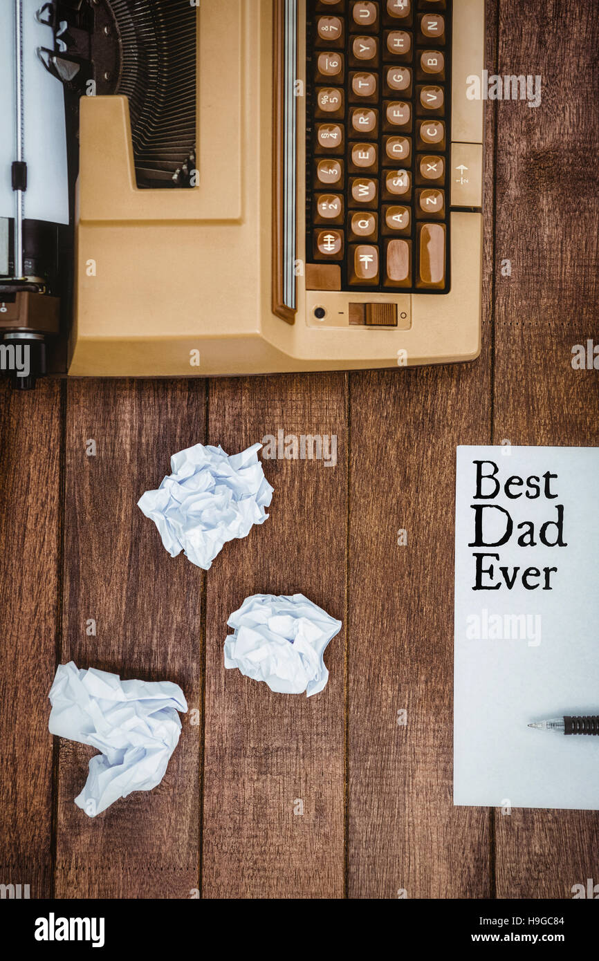 Best dad ever written on paper Stock Photo - Alamy