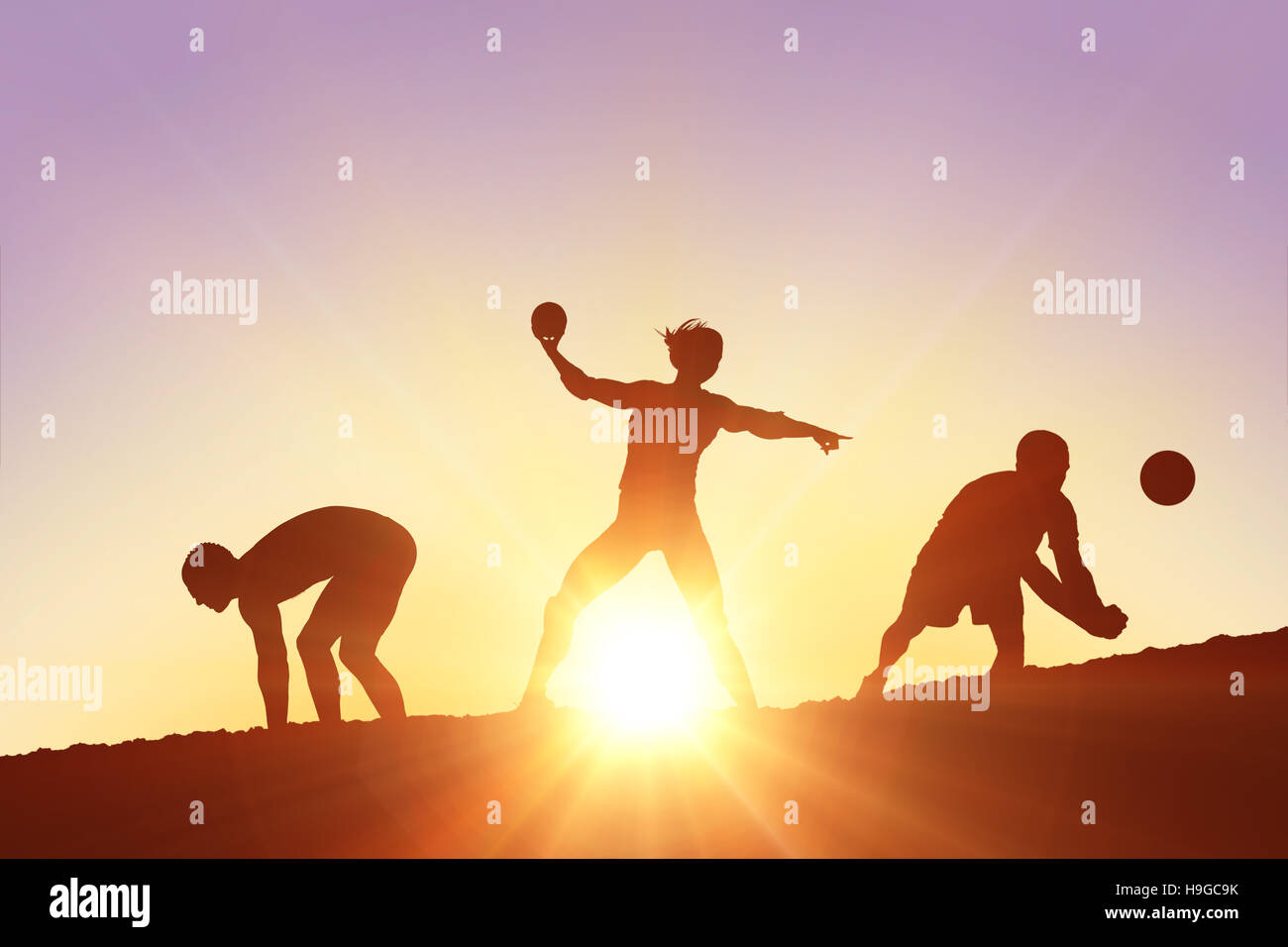 Composite image of athlete man throwing a discus Stock Photo - Alamy