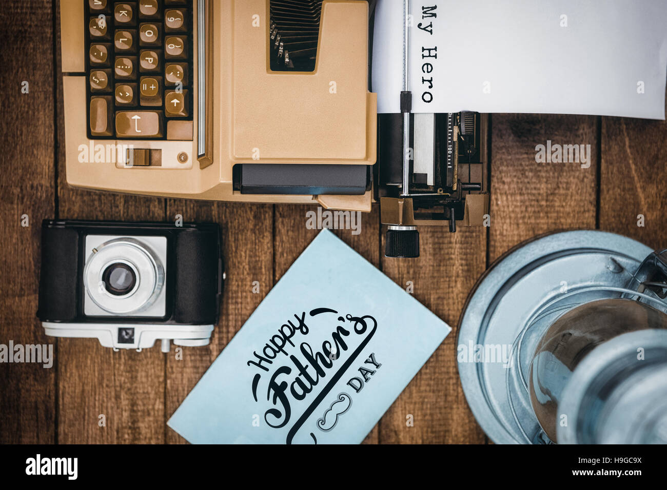Composite image of fathers day greeting Stock Photo - Alamy