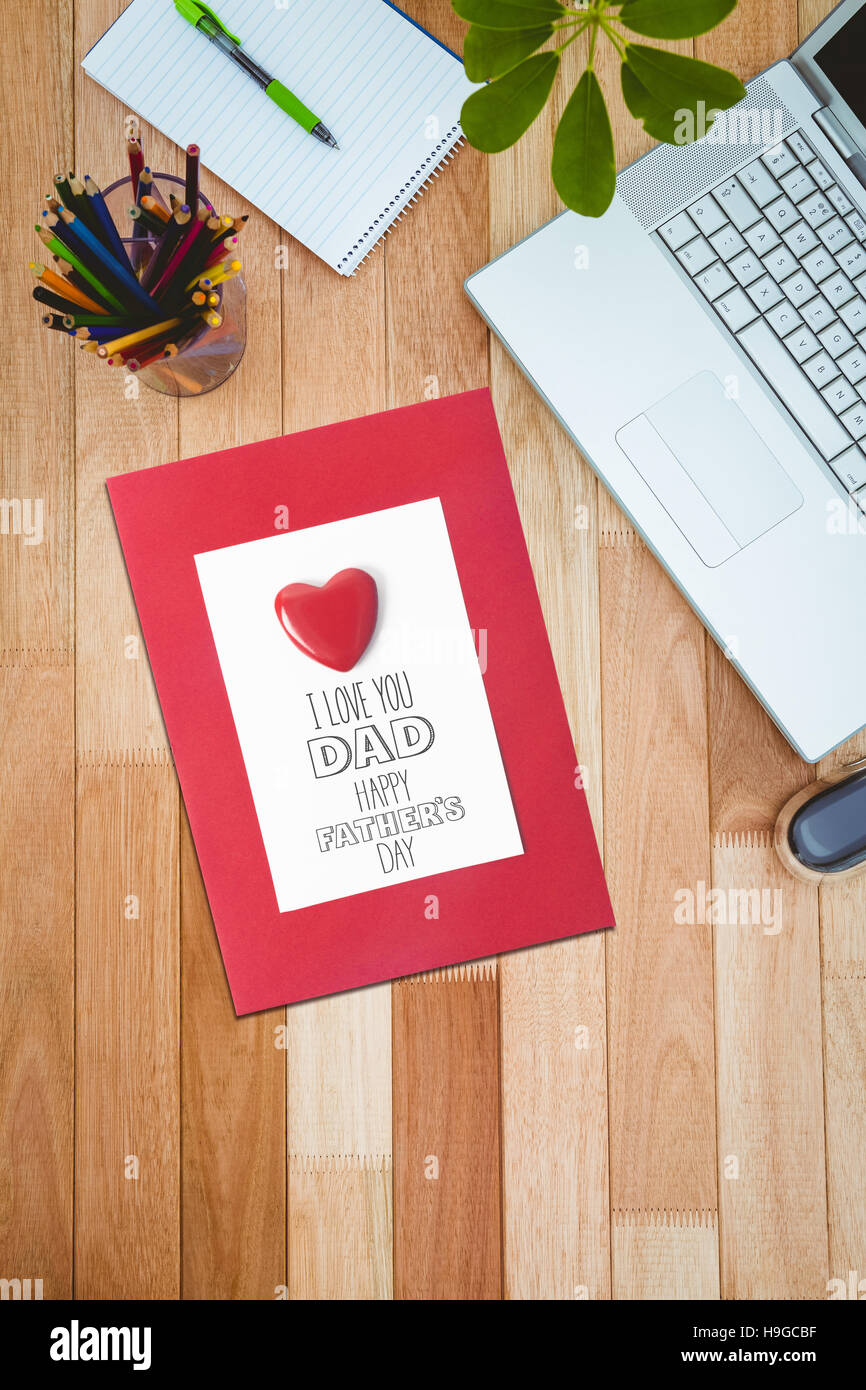 Composite image of fathers day greeting Stock Photo - Alamy