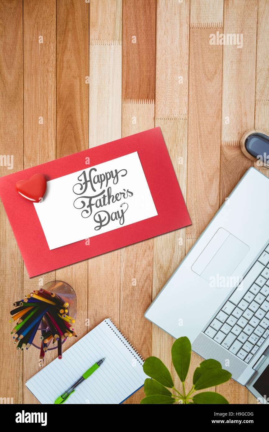 Composite image of fathers day greeting Stock Photo - Alamy